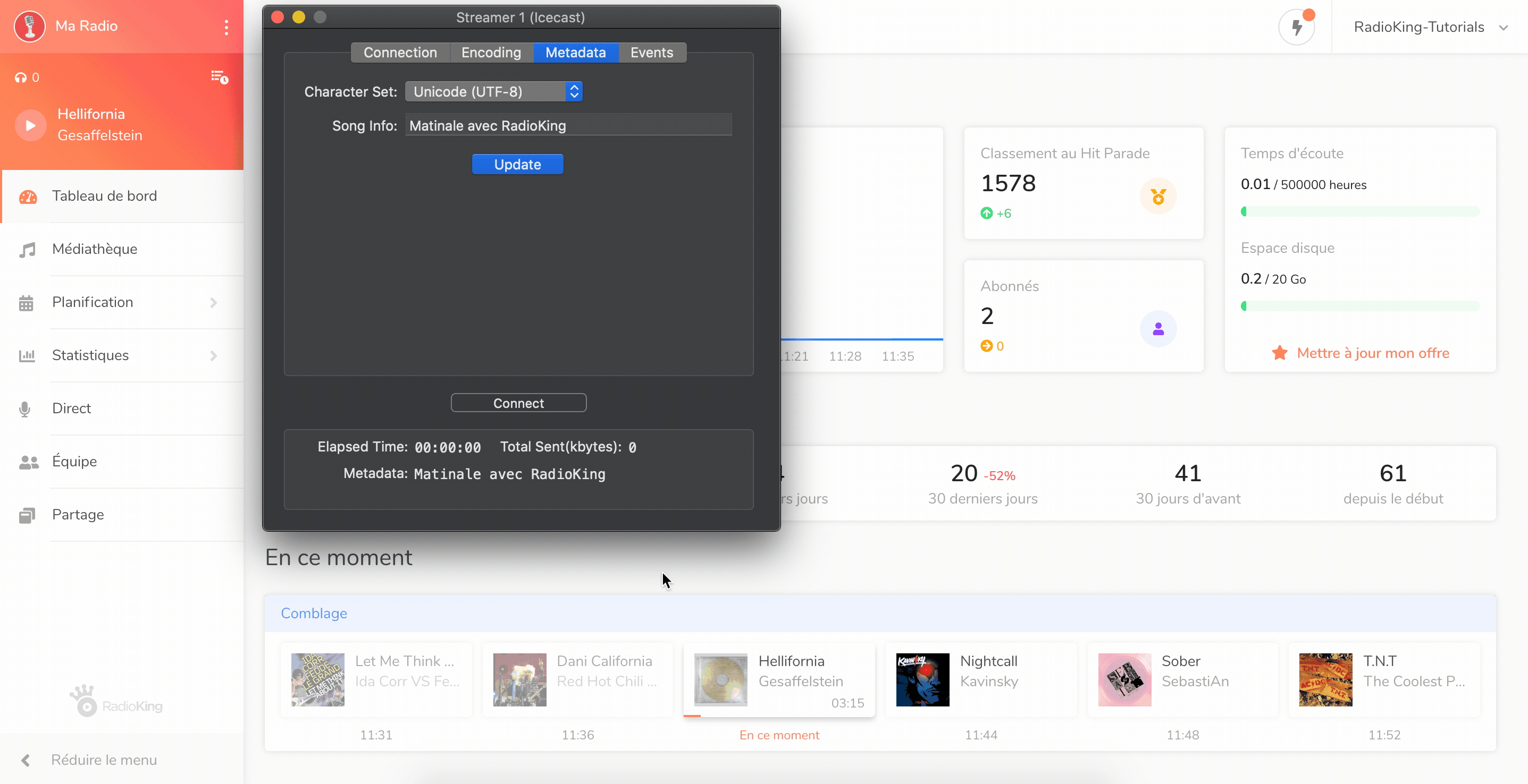 Diffuser avec LadioCast – Centre d'aide RadioKing